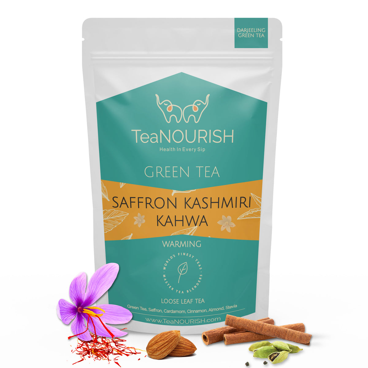 Saffron Kashmiri Kahwa Green Tea: Authentic Taste of the Himalayas ...