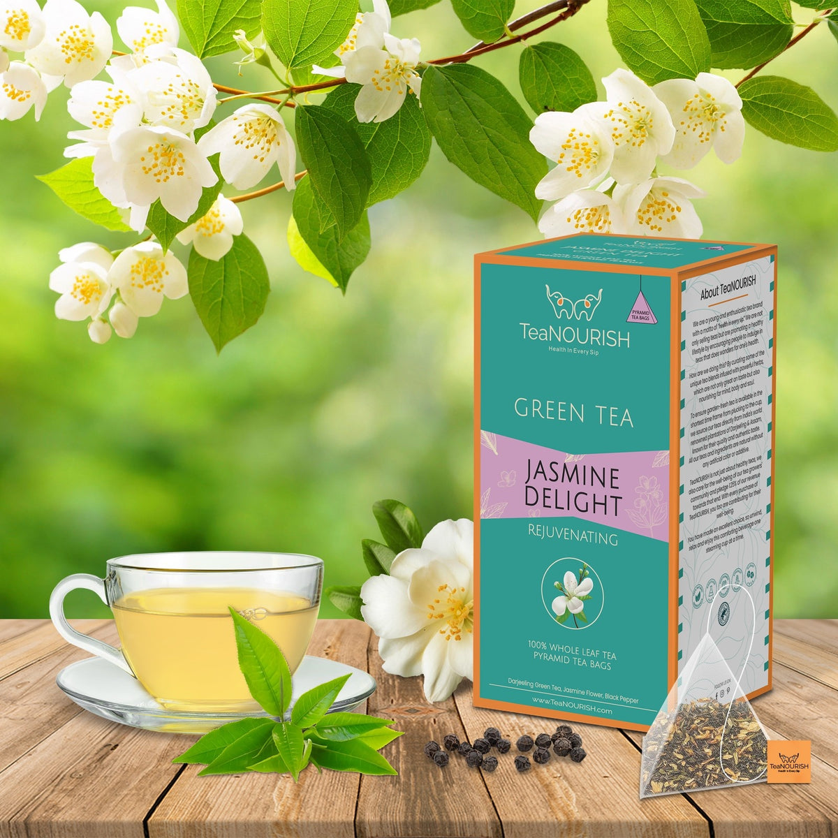 Buy Now - Fresh Jasmine Delight Green Tea - Pack of 20 – TeaNOURISH